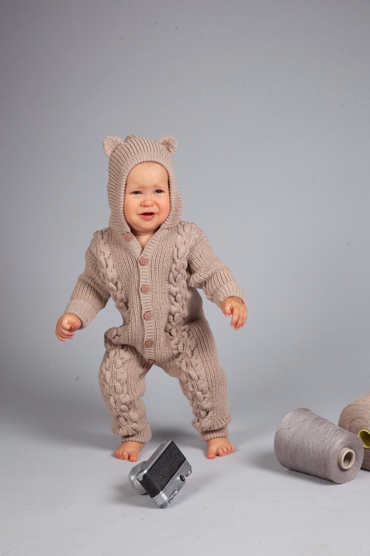 Knitted Baby Romper Toddler Romper Wool Baby Romper Baby - Etsy