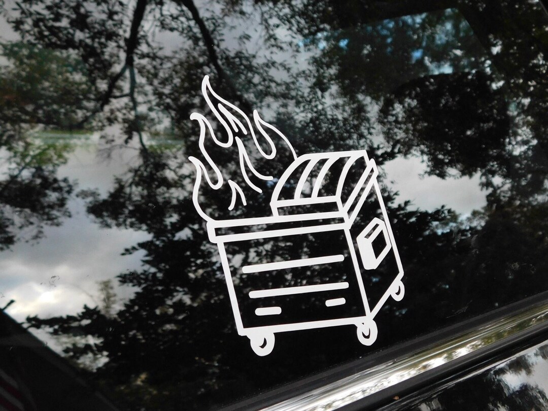 Dumpster Fire Funny Vinyl Decal - Etsy