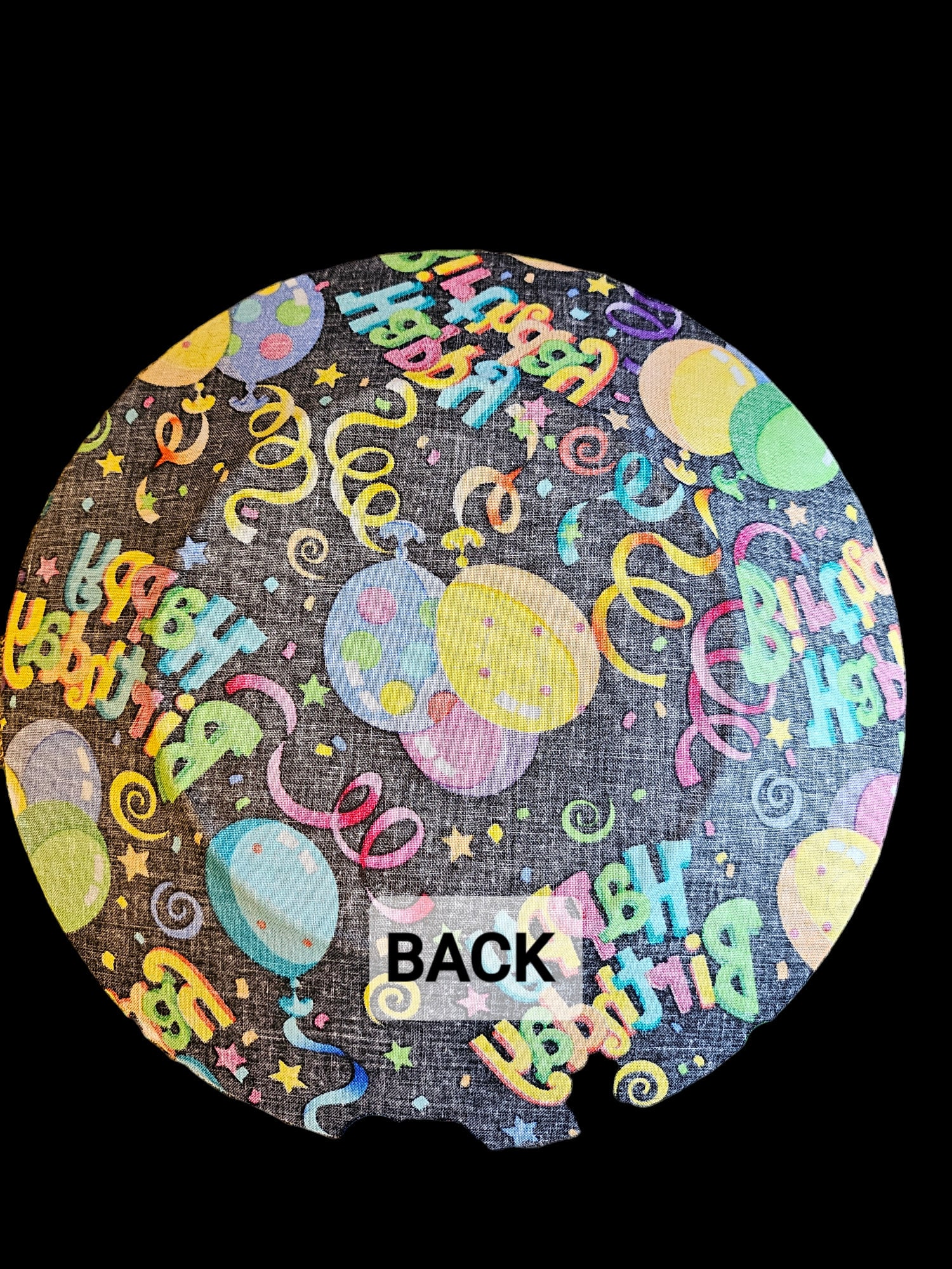 Happy Birthday Glass Plate, Balloons and Streamer, Glass Plate With ...