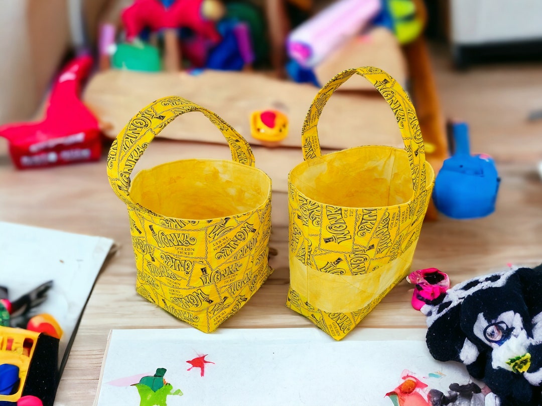 Yellow Wonka Storage Basket for Kids, Willie Wonka Basket, Storage ...