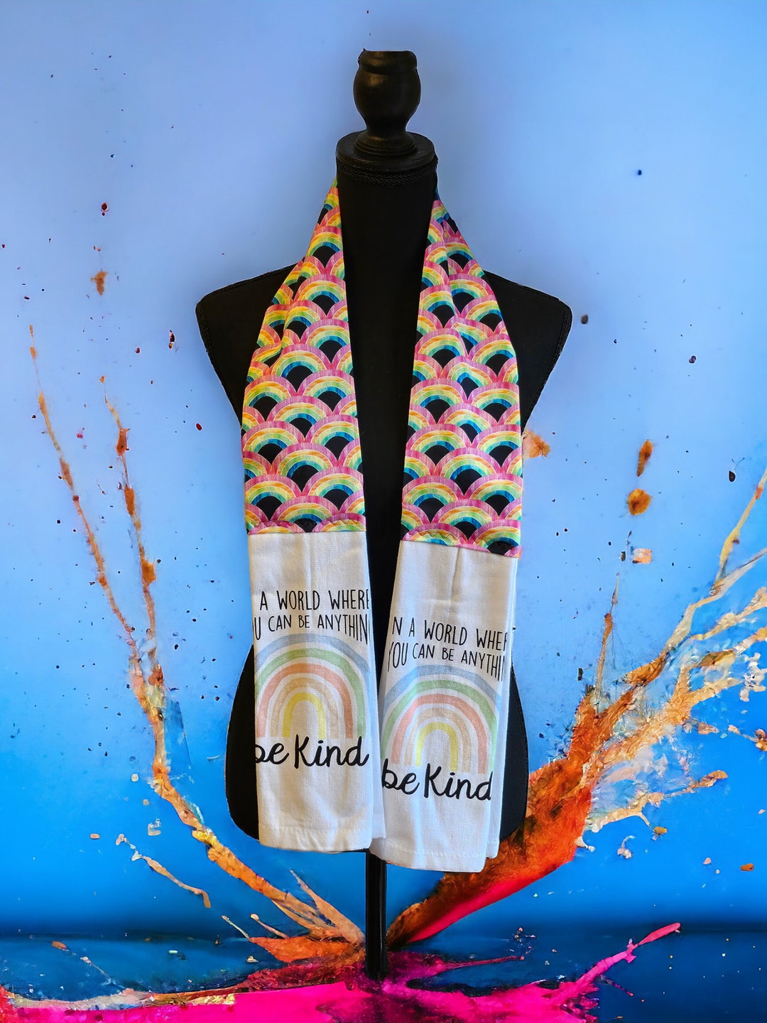 Kitchen Towel, Kitchen Boa, Scarf Rainbows, Neck Towel, Rainbow Kitchen ...