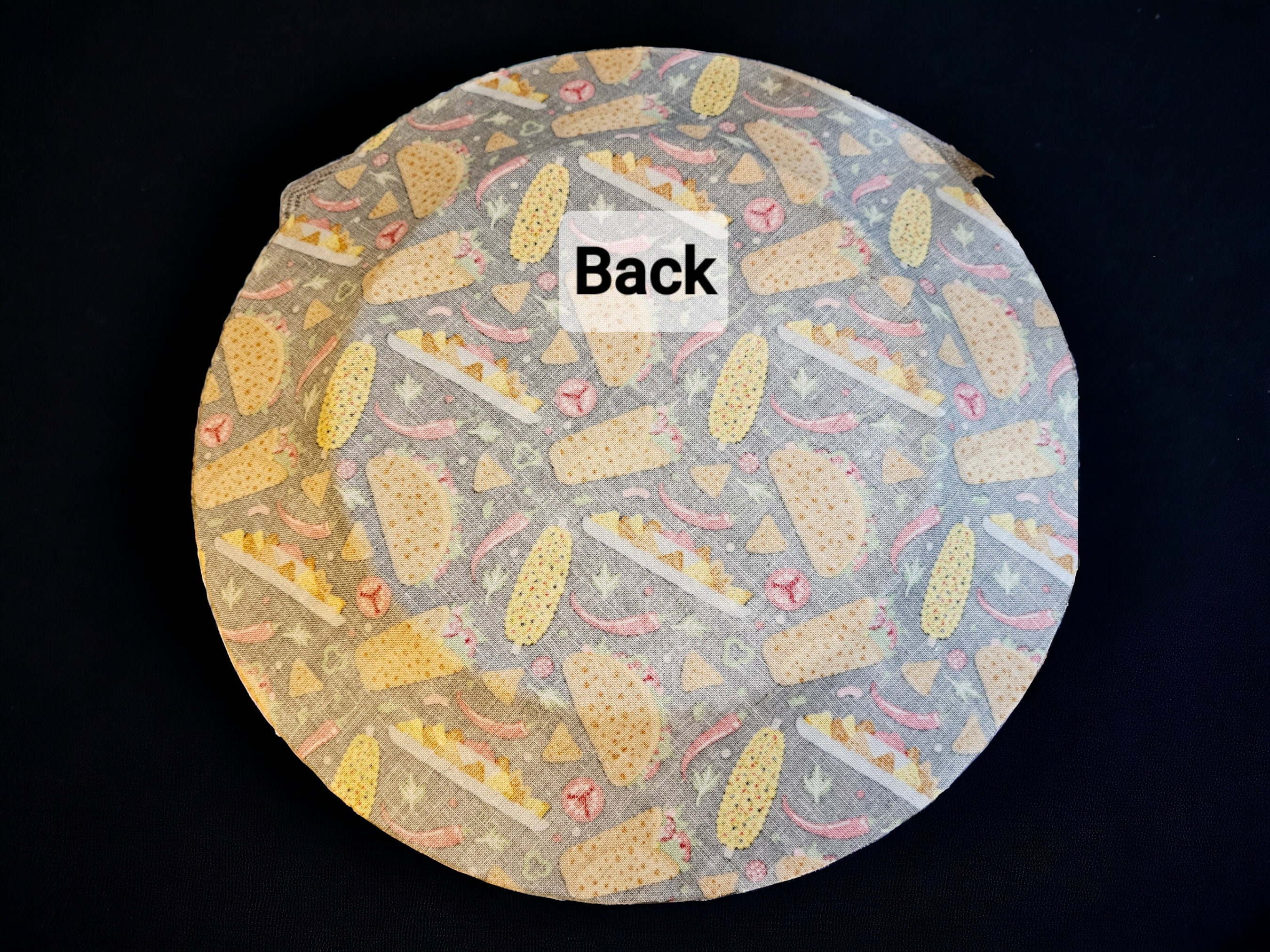 Repurposed Taco Glass Round Plate, Serving Plate, Dinner Plate, Serving ...