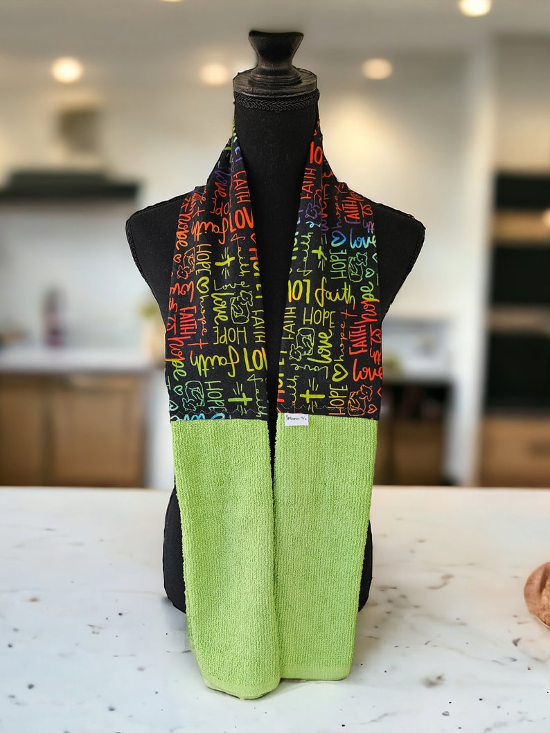 Religious Themed Kitchen Neck Towel, Faith Sayings Kitchen Boa, Kitchen ...