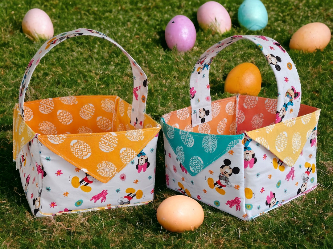 Disney Mickey and Minnie Mouse Square Kids Easter Baskets, Easter ...