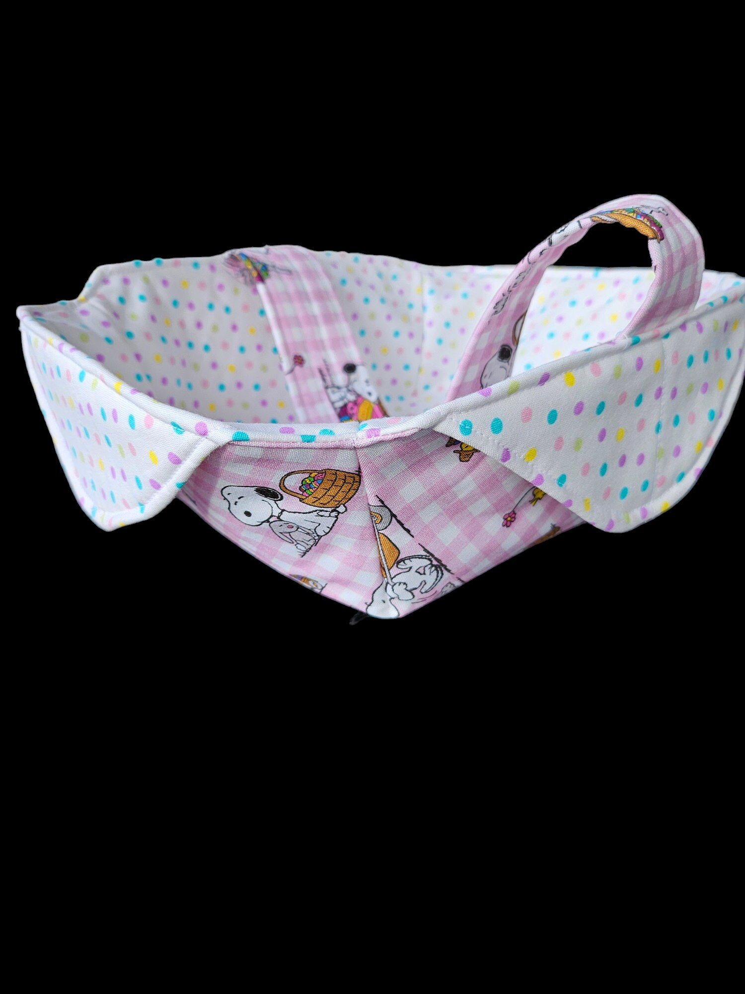 Snoopy and Woodstock Large Easter Basket, Peanuts Easter Basket, Pink ...