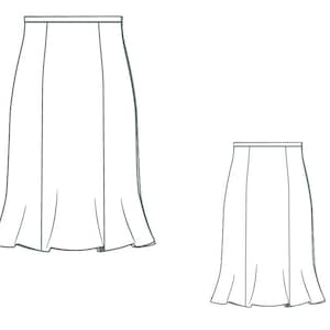 Trumpet Skirt Sewing Pattern/gored Skirt Pattern/summer Skirt Pattern ...