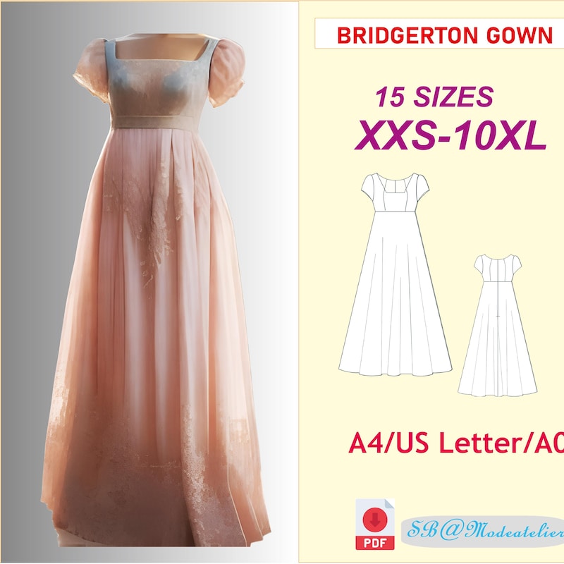 Bridgerton Dress Pattern - Etsy