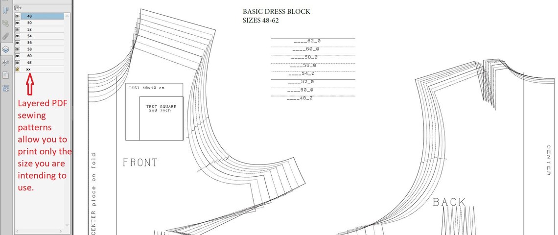 Basic Dress Block for Plus Sizes, Plus Size Sewing Pattern Basic Bodice ...