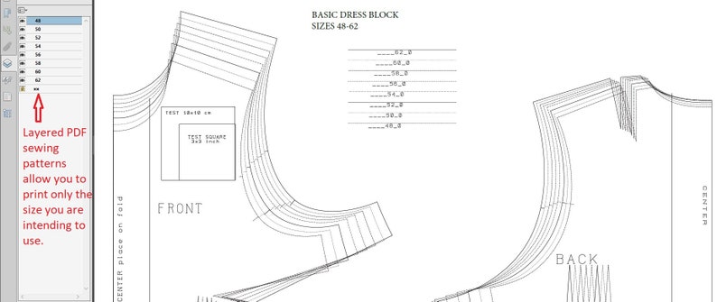 Basic Dress Block for Plus Sizes, Plus Size Sewing Pattern| Basic ...