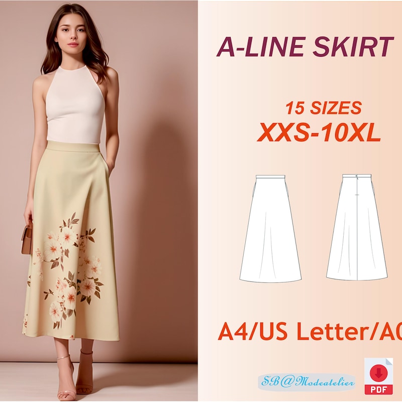 A Line Skirt Pattern - Etsy