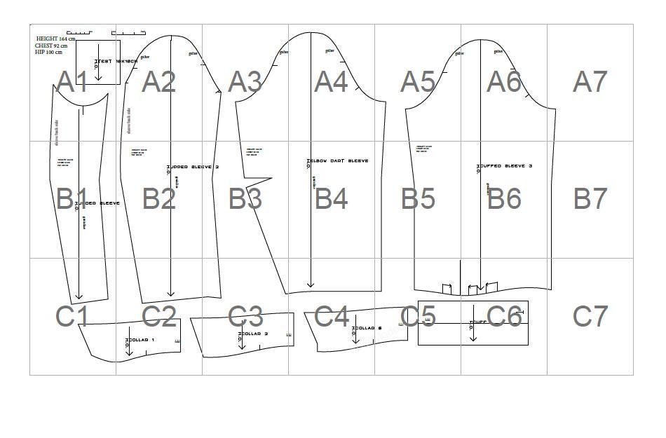 Basic Bodice Block Sewing Pattern: 4 Sleeves, 6 Collars (PDF Pattern ...