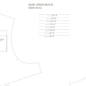 Basic Dress Block for Plus Sizes, Plus Size Sewing Pattern| Basic ...