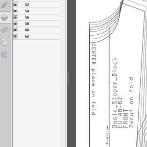 Plus Size Bodysuit Block Sewing Pattern: EU48-62 / UK 22-36 / US18-32 ...