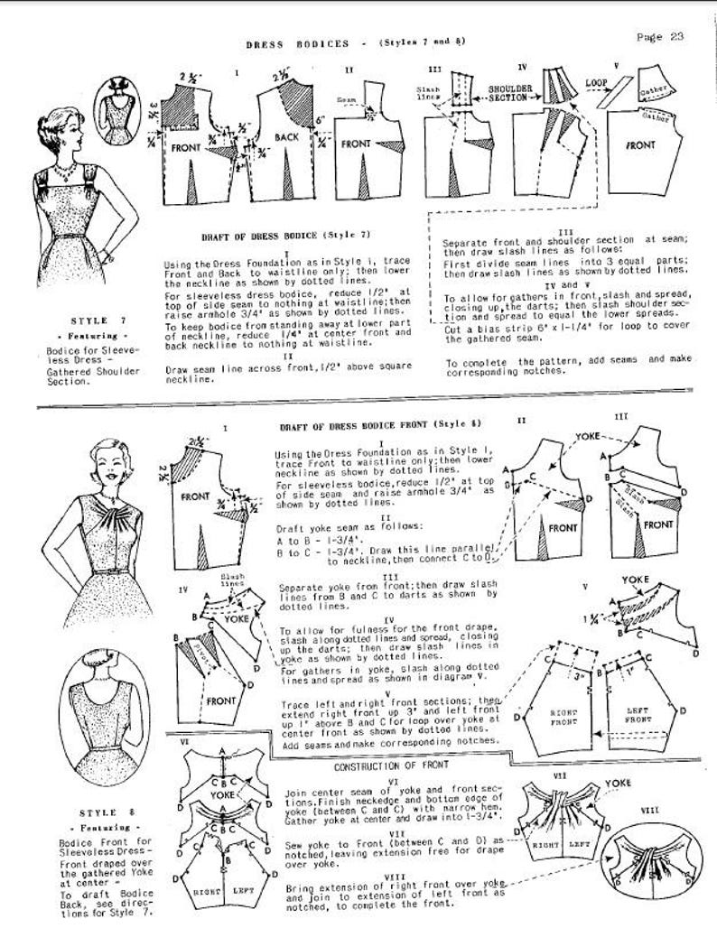Basic Bodice Block Plus Sizes/eu 48-62/ UK 22-36 /US 18-32/basic Bodice ...