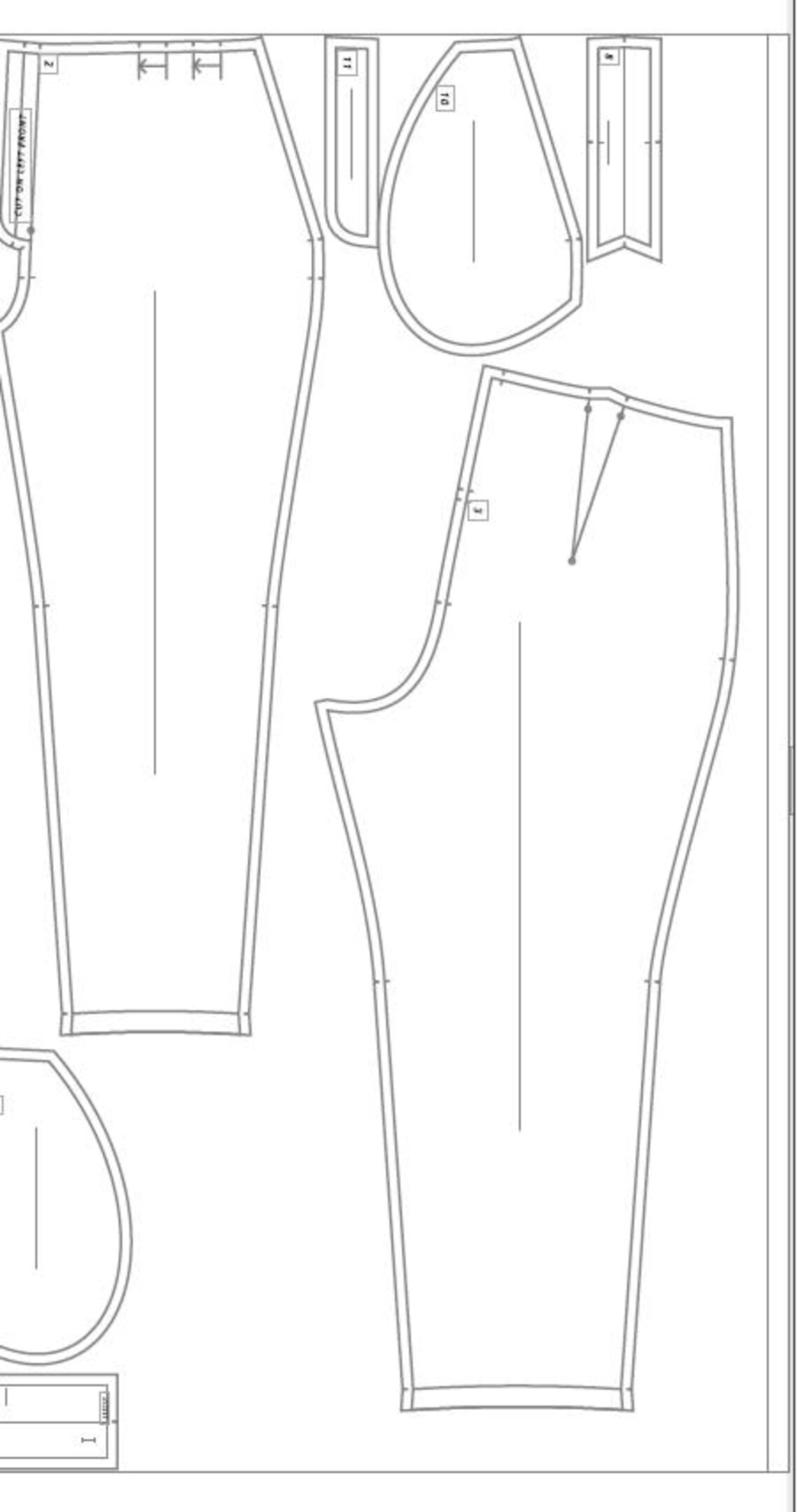 Tapered Leg Pleated Trousers Sewing Pattern: High Waist (XXS-10XL) (PDF ...