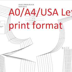 Basic Dress Block for Plus Sizes, Plus Size Sewing Pattern| Basic ...