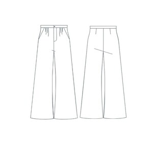 Palazzo Pants Sewing Pattern: Wide Leg Pleated Trousers (XXS-10XL ...