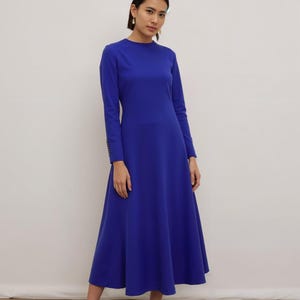 A-line Midi Dress Pattern for Knit Fabrics/stretchy Dress Pattern/size ...