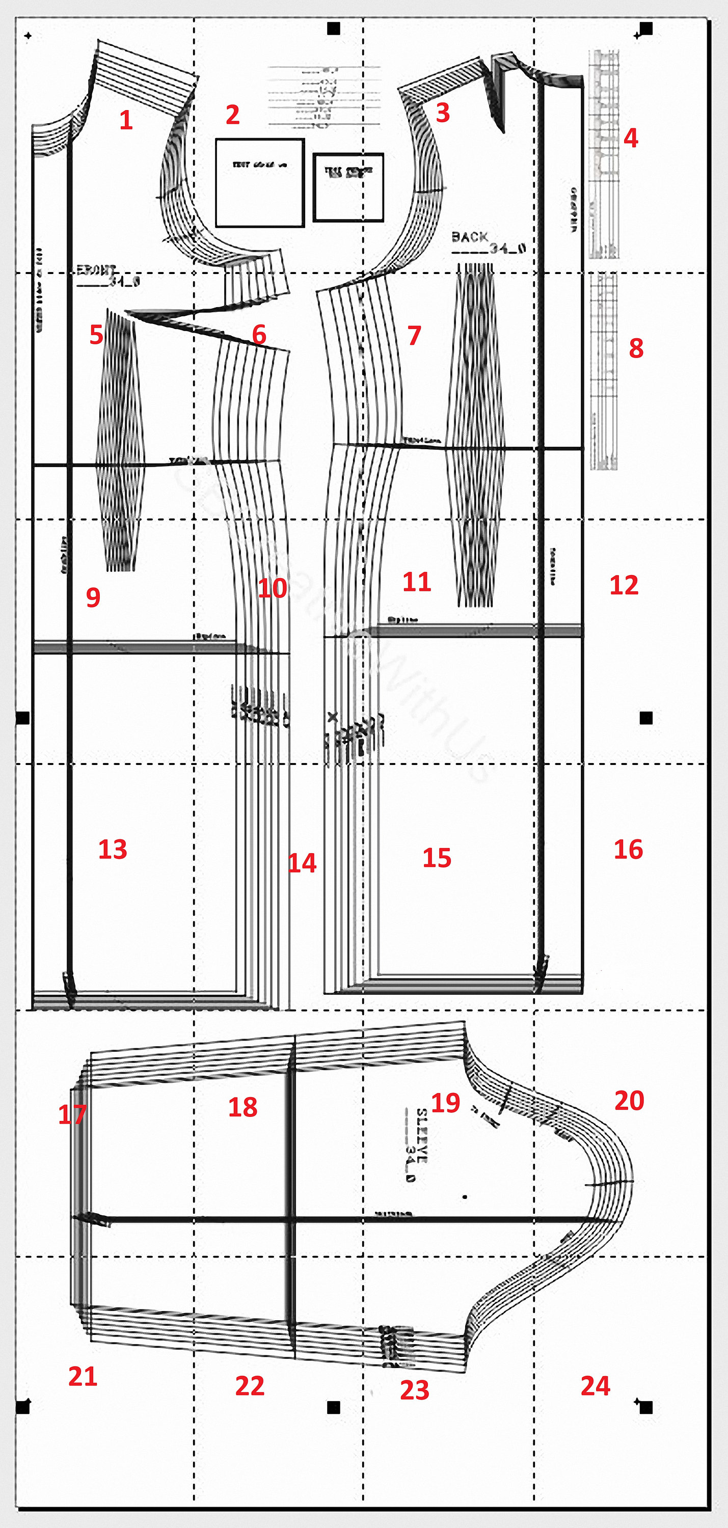 Basic Dress Block for Plus Sizes, Plus Size Sewing Pattern Basic Bodice ...