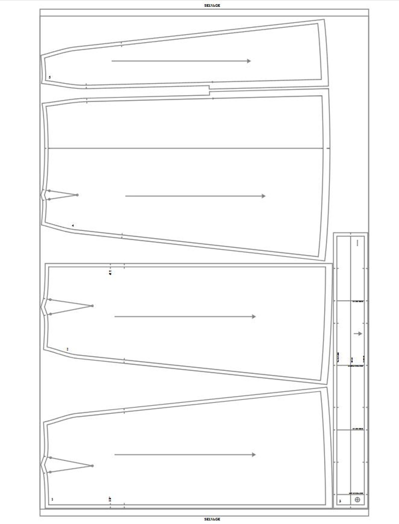 Front Split A-line Skirt Sewing Pattern: Plus Size (XXS-10XL) (PDF ...