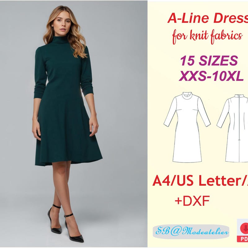 A Line Dress Pattern - Etsy