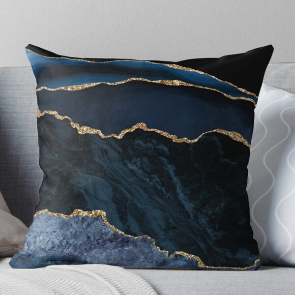 Navy Abstract Art - Etsy UK