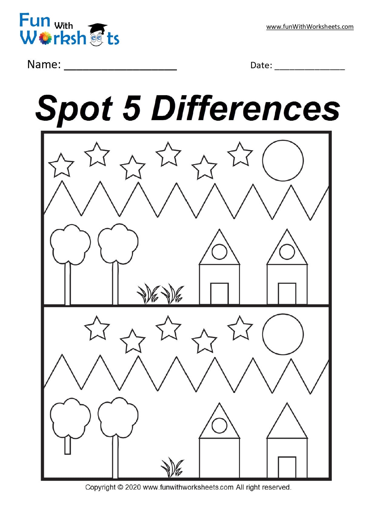 Buy 11 Spot the Difference Sheets | Busy Books| Printable Book Online ...