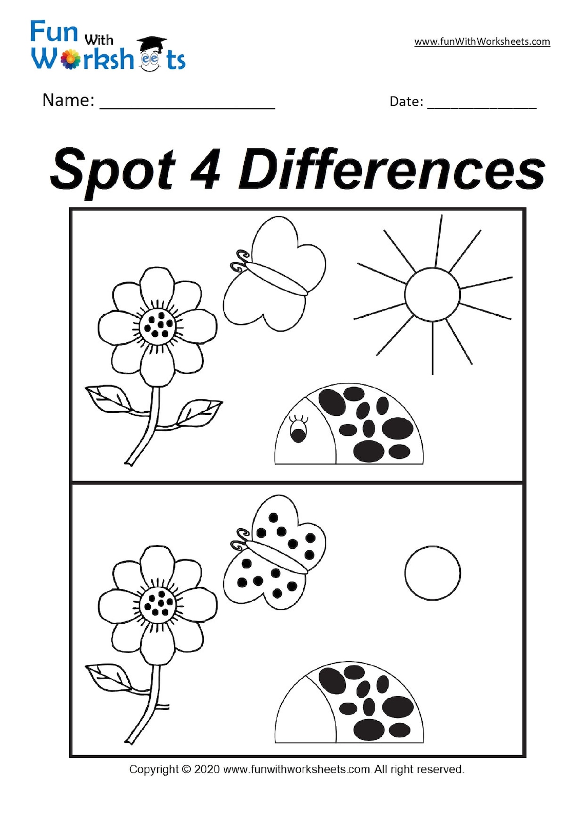 31 Spot the Difference Printable Worksheets | Busy Book | Printable ...