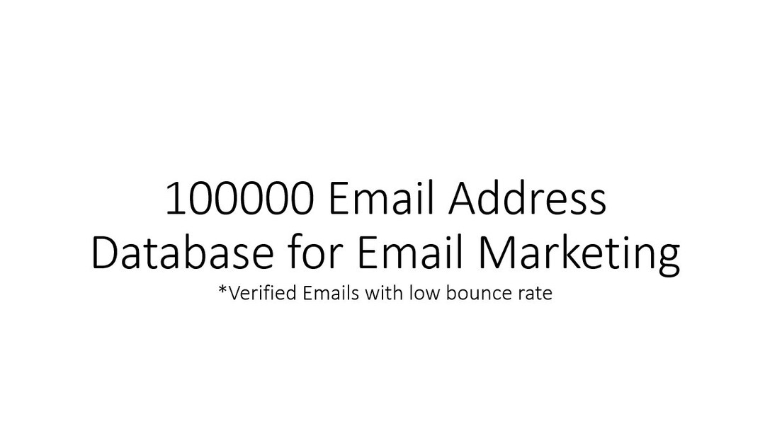 One Hundred Thousand Business Email Address Database PDF - Etsy