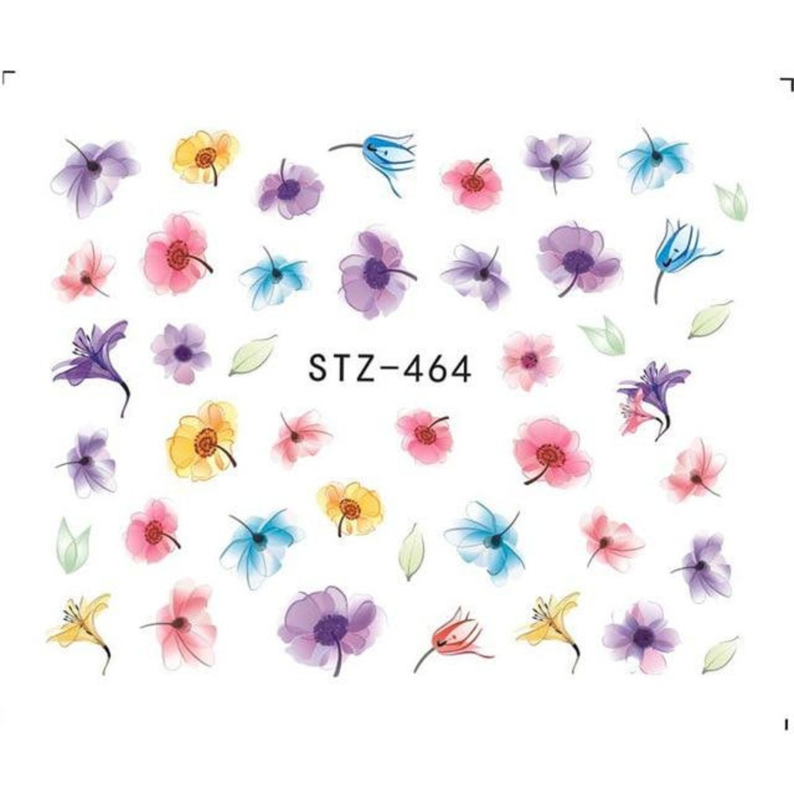 Nail Art Water Decals Nail Stickers Water Effect Flowers - Etsy