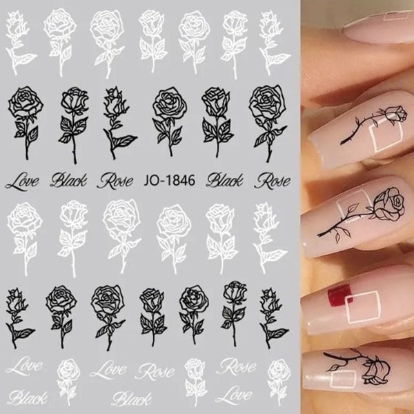Rose Nails - Etsy