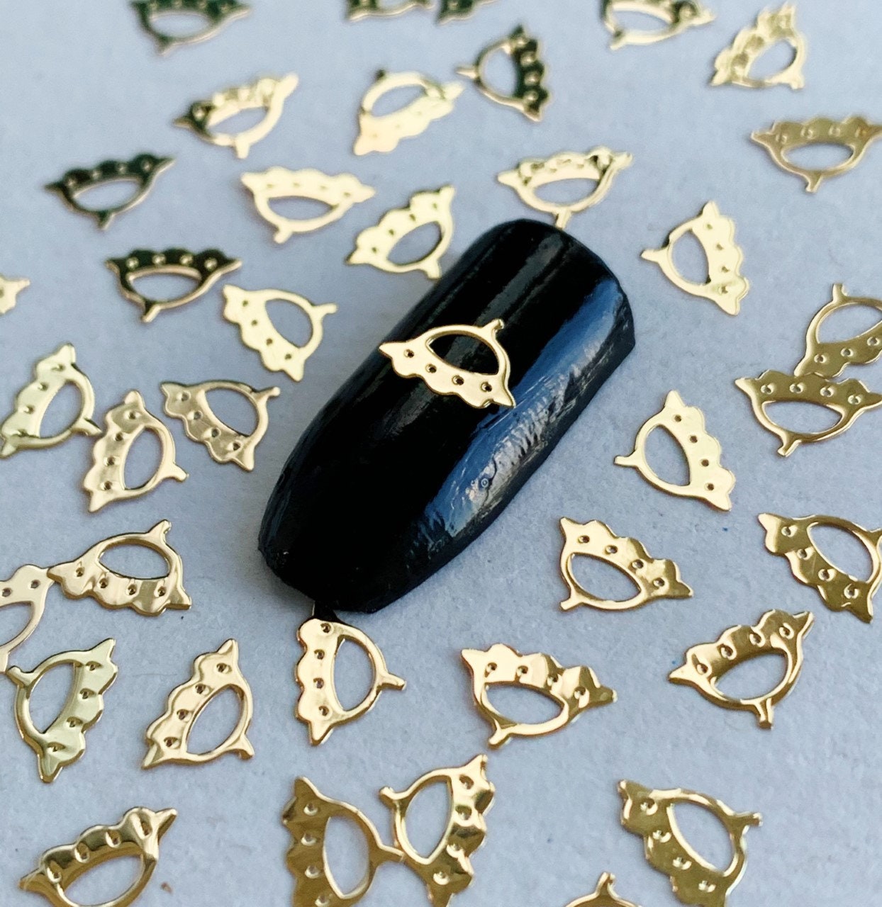 Gold Tone Rocket Spaceship Nail Decals Nail Charm Resin - Etsy UK