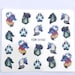 Wolf Nail Art Water Decals: Paw Print DIY Nail Stickers - Etsy