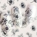 Nail Art Decals Self-adhesive Stickers Water Effect Black Flower ...