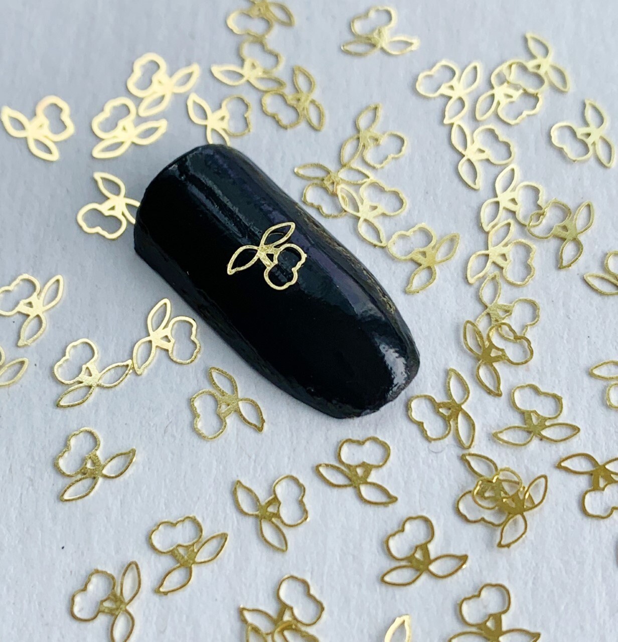 Gold Toned Metal Hollow Cherry Decals 10/20/50 Pieces - Etsy