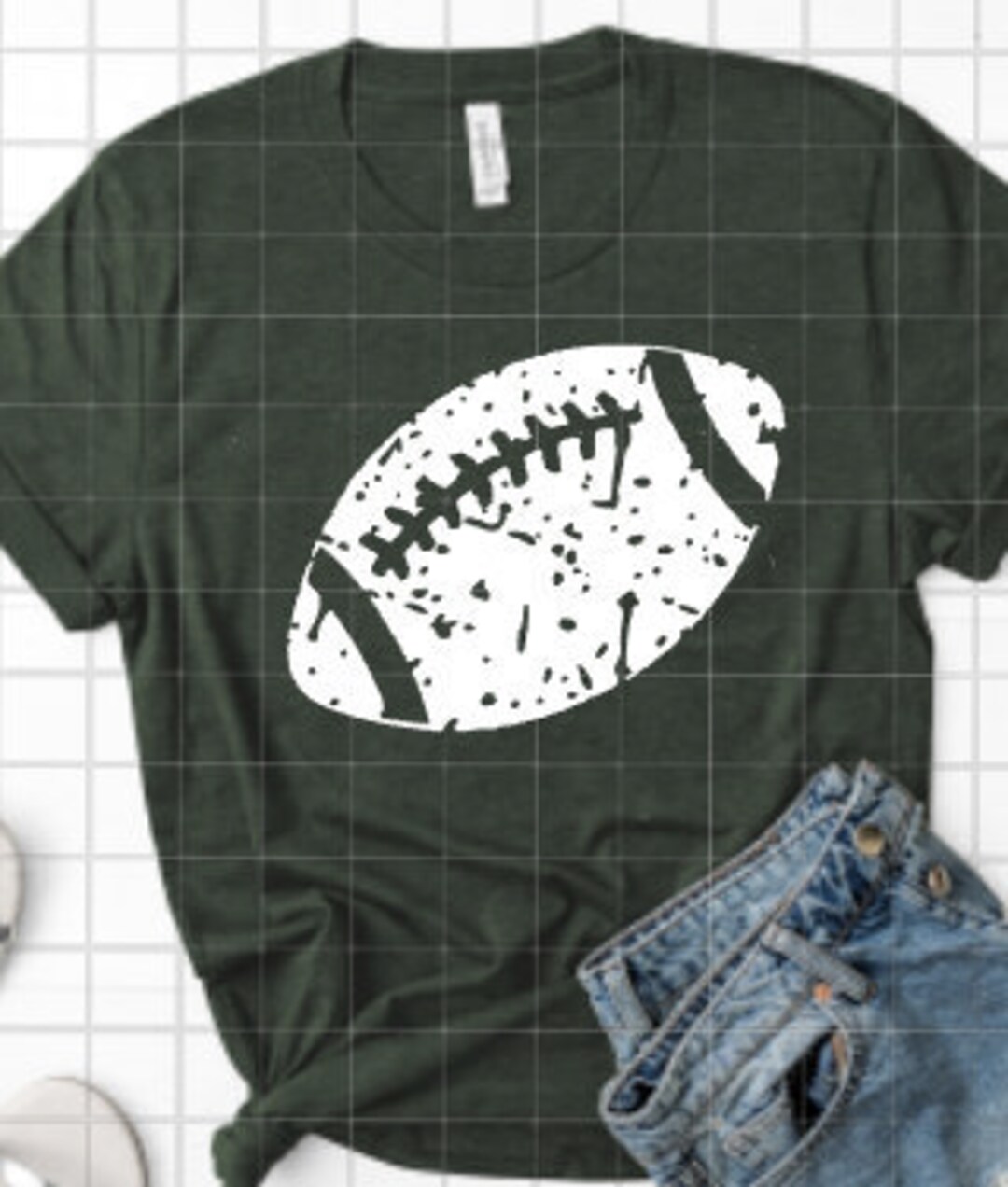 Distressed Football Screenprint Transfer Ready to Heat Press - Etsy