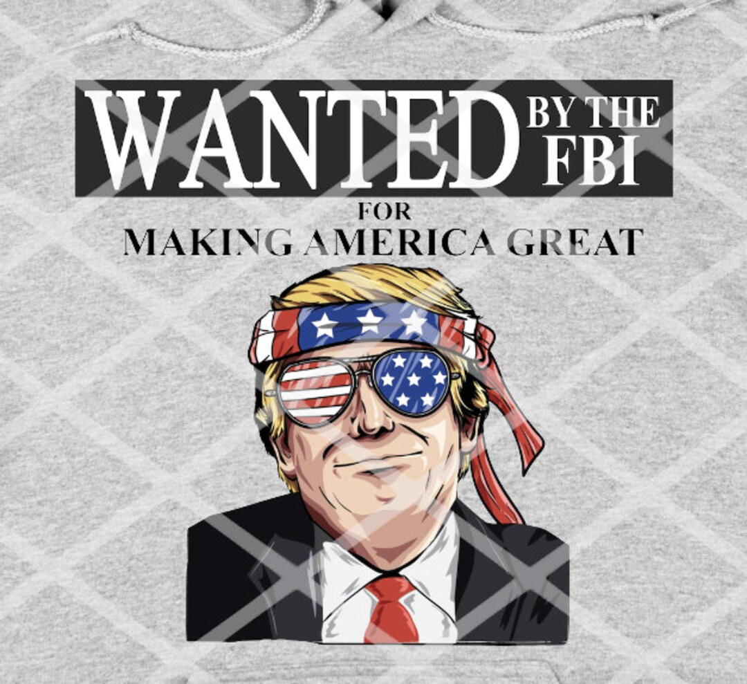 HTV Wanted Trump Stars and Stripes USA Transfer - Etsy