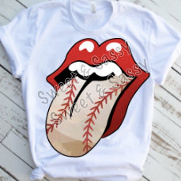 Lips Baseball Svg - Etsy