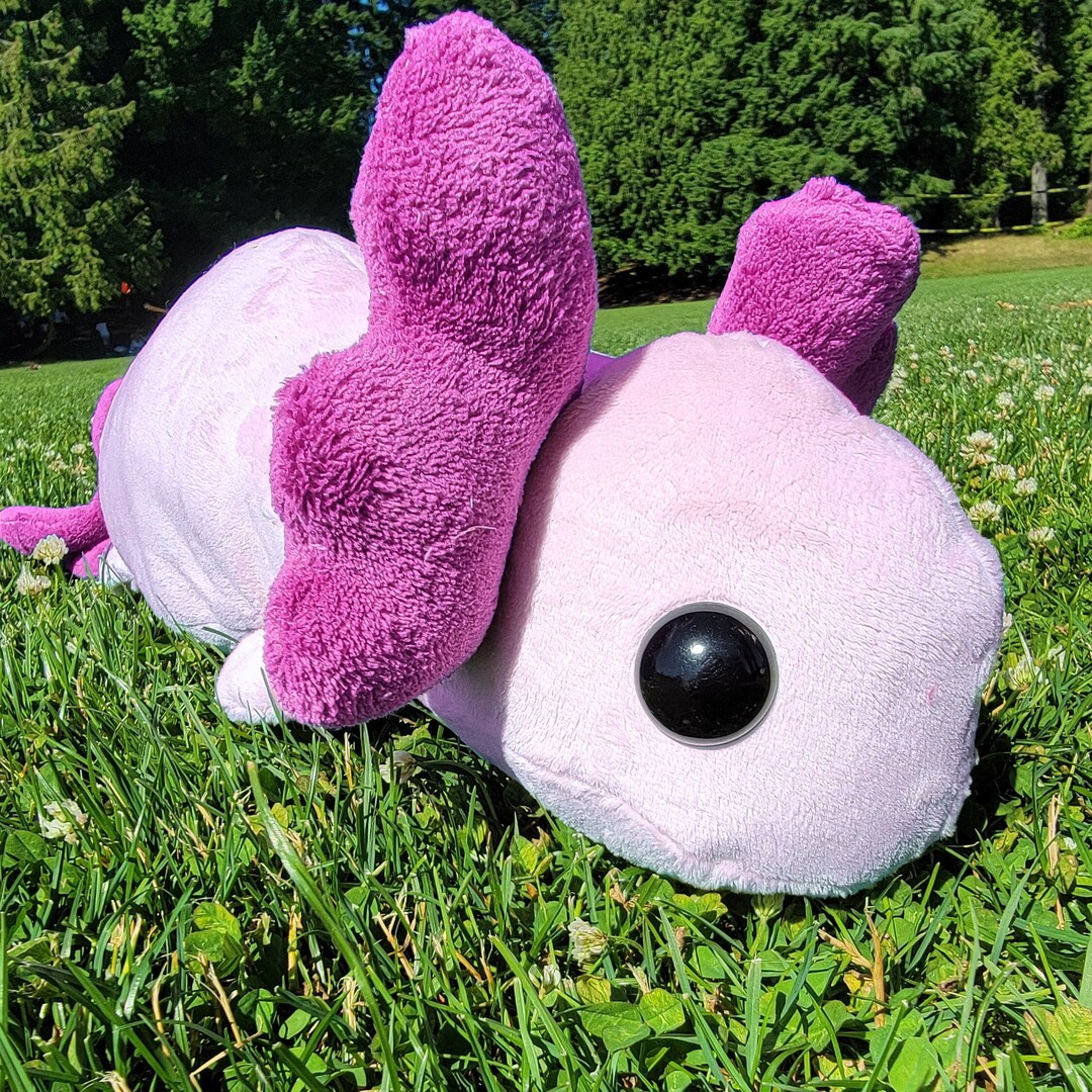 Tiny Joy: Small Handmade Laying Axolotl Plush With Custom - Etsy