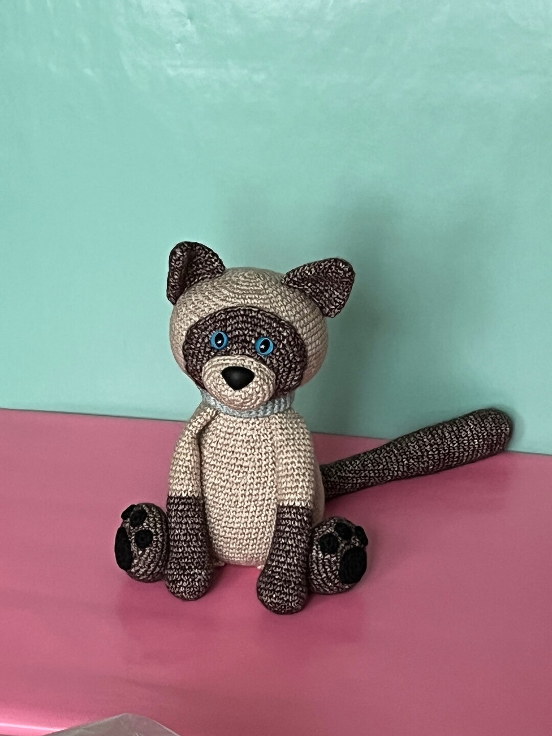 Crochet Cat Dexter the Ragdoll Sitting High 20 Cm - Etsy