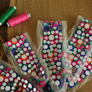 Colourful Mirror Embroidered Trim,handmade Multicolour Indian Border ...