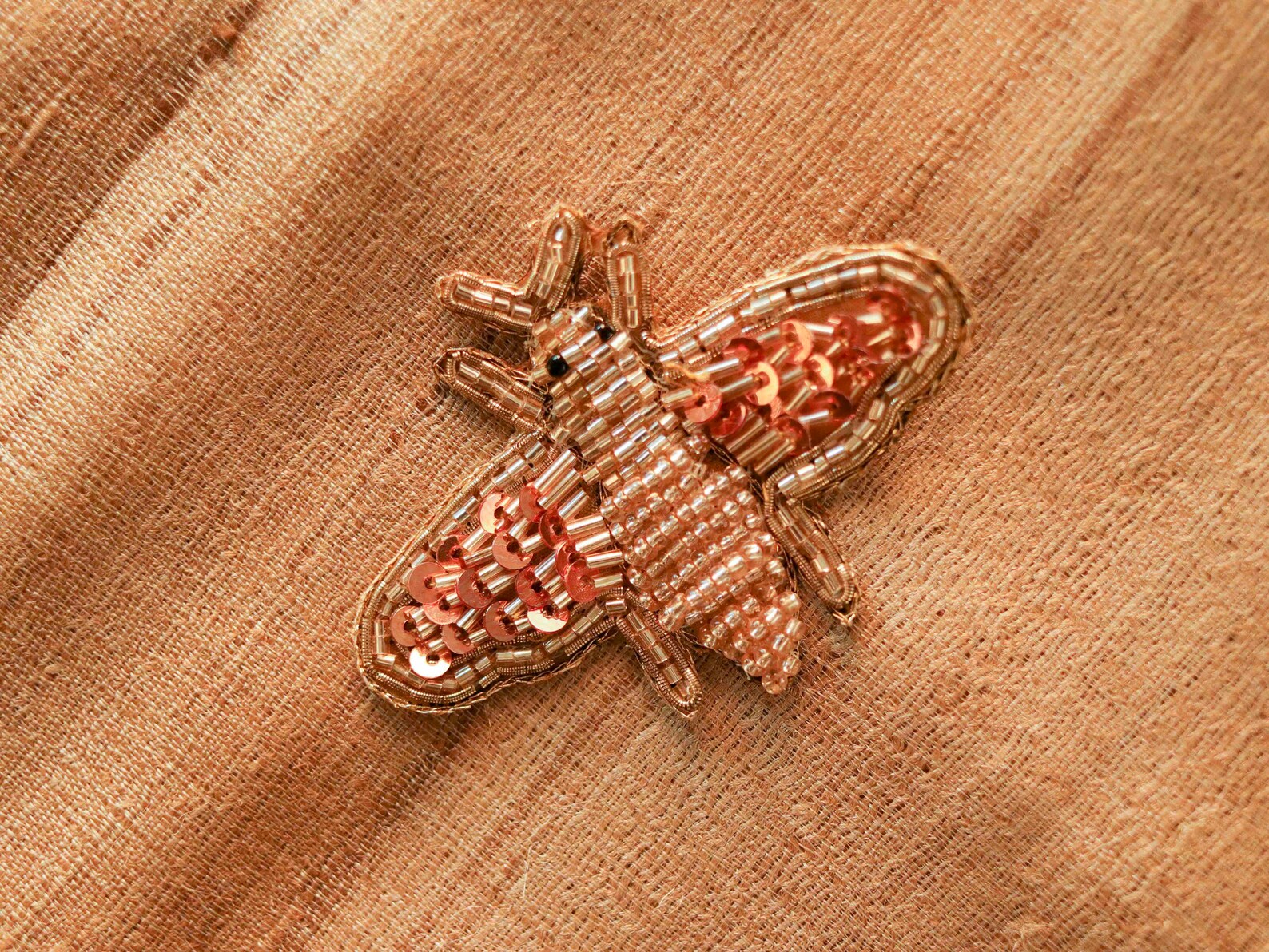 Quirky Gold Embroidered Bee Patch,handmade Bee Applique, Boho Gold ...
