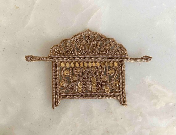 Appliques & Patches Vintage Gold Palanquin Embroidered patch,Handmade ...