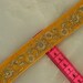 Yellow Gold Floral Embroidered Trimyellow Gold Floral - Etsy