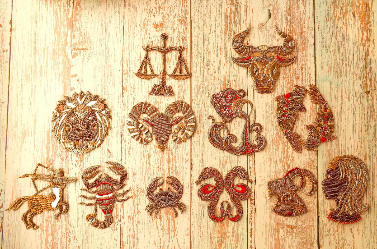Libra Scales Zodiac Embroidered Patchhandmade Applique Sun - Etsy