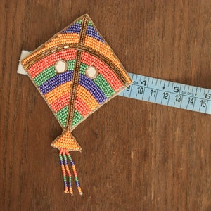 Multicolour Kite Beaded Embroidered Patch,handmade Beaded Applique ...