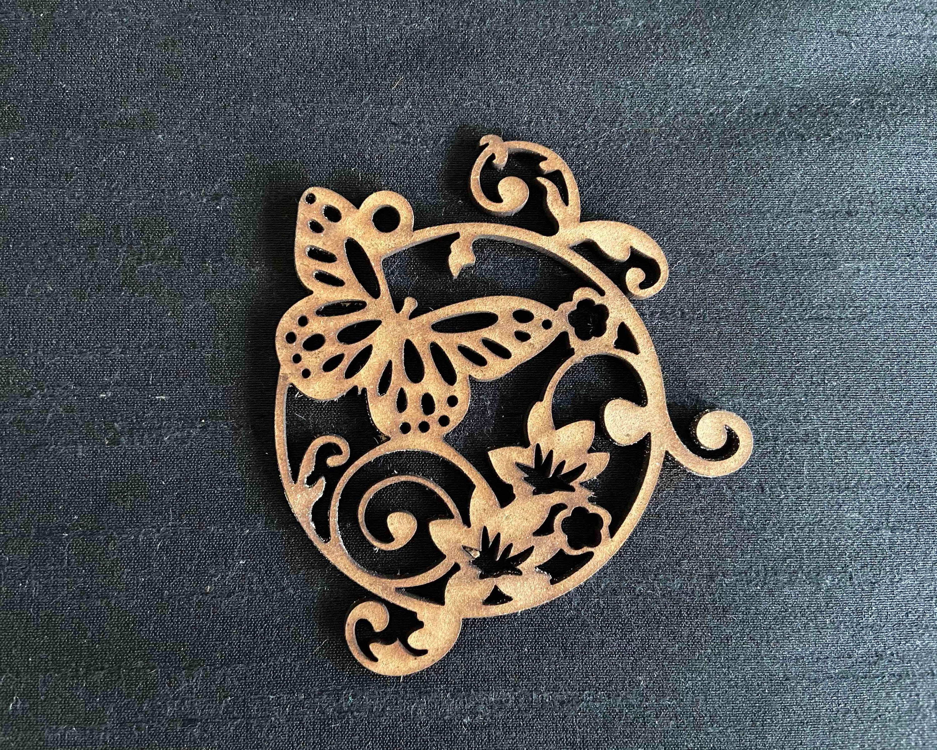 Wooden Butterfly Floral Buttons,beige Butterfly Charms,sherwani Bag ...
