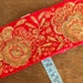 Red Gold Velvet Floral Trim,indian Embroidered Border,red Gold Floral ...