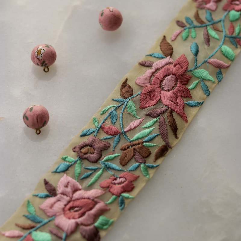 Floral Fabric Trim - Etsy
