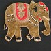 Gold Red Elephant Embroidered Patch,handmade Embroidered Applique ...